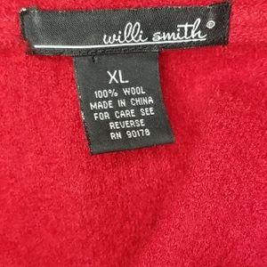 Willi Smith | Jackets & Coats | Willi Smith Classic Red Wool Coat Xl ...